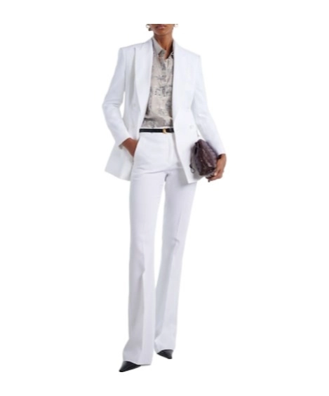 Max Mara Cotton Slim Pants - White