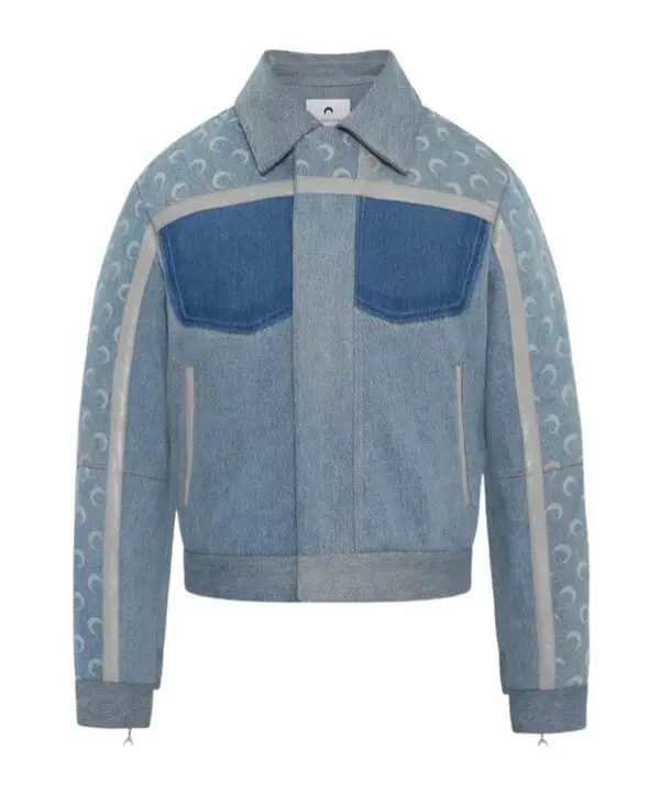 MARINE SERRE Moon-print Panelled Jacket - Gray