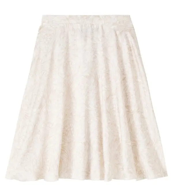 Versace Barocco Pleated Twill Skirt