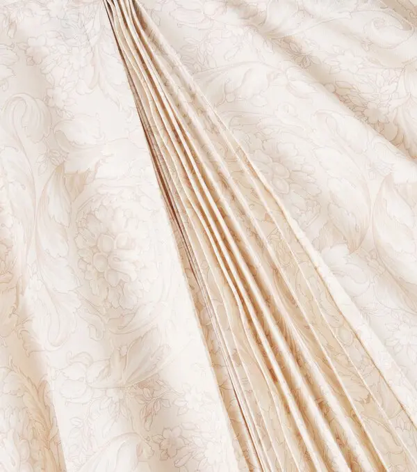 Versace Barocco Pleated Twill Skirt