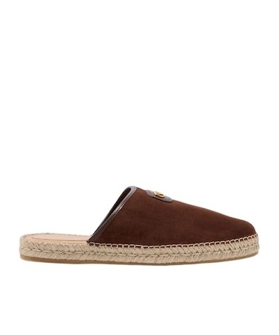 Valentino Garavani Palm Avenue Vlogo Suede Mules - Brown