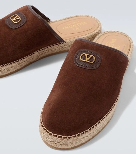 Valentino Garavani Palm Avenue Vlogo Suede Mules
