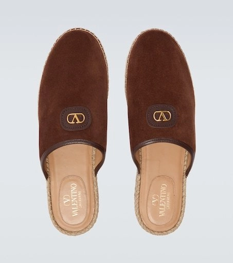 Valentino Garavani Palm Avenue Vlogo Suede Mules