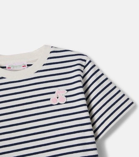 Bonpoint Lilas Striped Cotton Jersey T-shirt