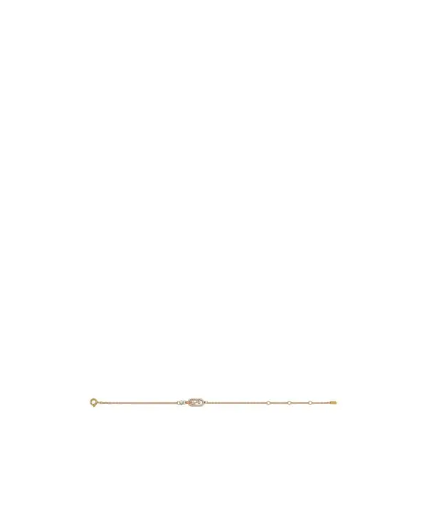Fendi O'lock Motif Embellished Bracelet - Gold