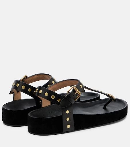 Isabel Marant Étoile Enore Studded Leather Thong Sandals