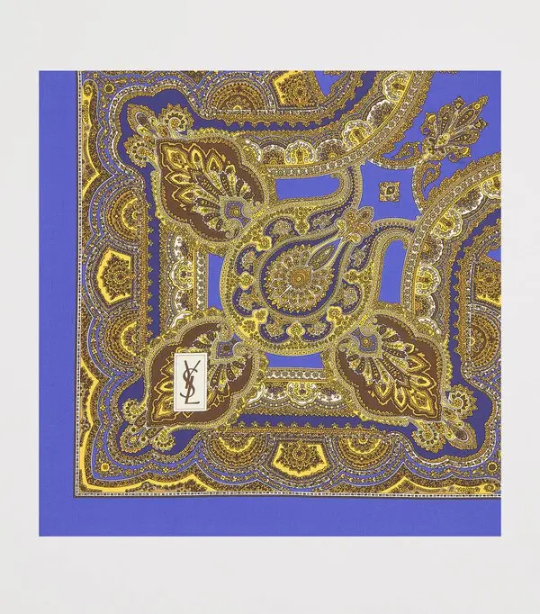 Saint Laurent Silk Paisley Print Scarf