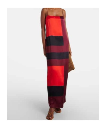 Staud Mae Printed Silk-blend Maxi Dress