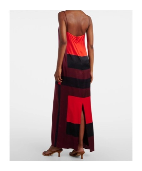 Staud Mae Printed Silk-blend Maxi Dress