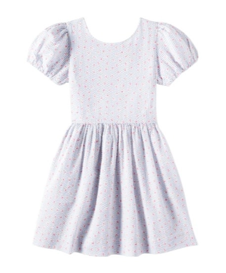Polo Ralph Lauren Striped Floral Cotton Dress - White
