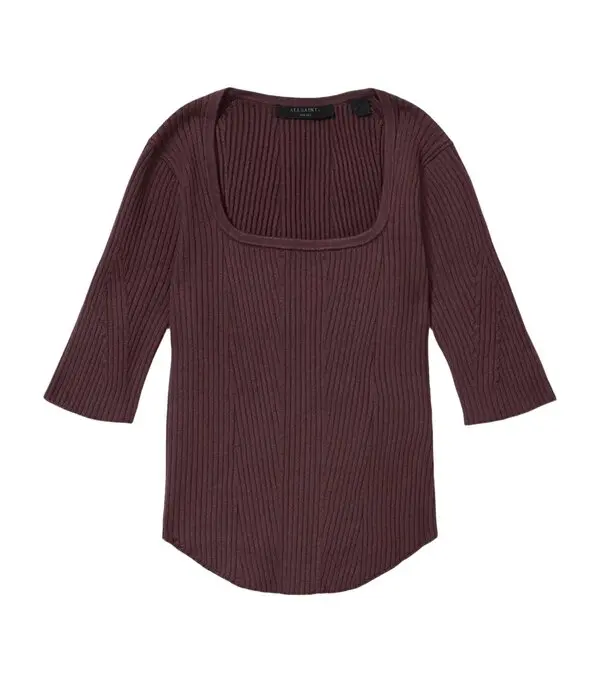 ALLSAINTS Cruz Hally Top - Brown