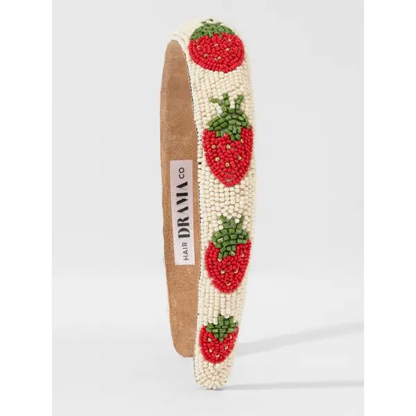 HAIR DRAMA CO Strawberry Fields Beaded Headband - Ivory
