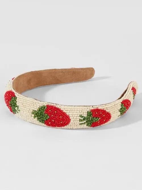 HAIR DRAMA CO Strawberry Fields Beaded Headband