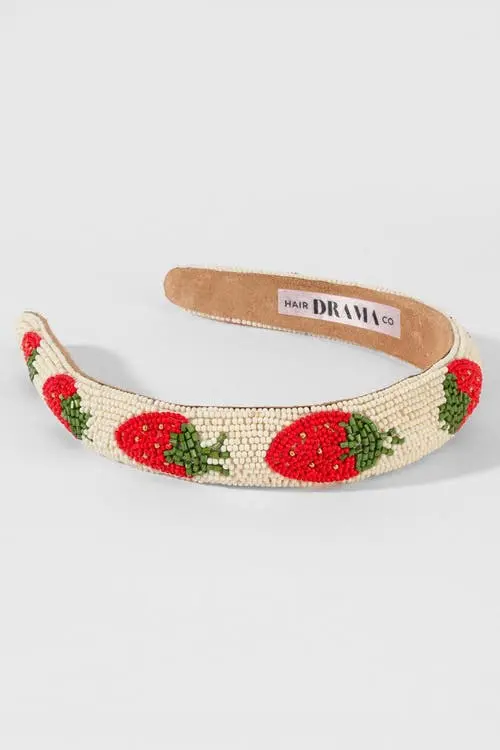 HAIR DRAMA CO Strawberry Fields Beaded Headband