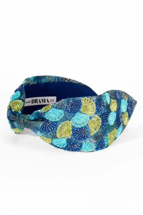 HAIR DRAMA CO Indigo Canopy Knotted Headband