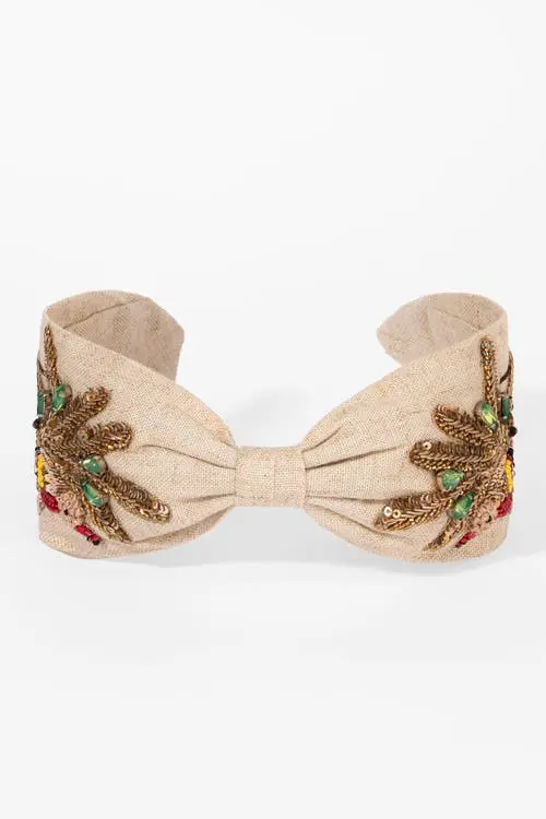 HAIR DRAMA CO Desert Palm Royale Embellished Headband