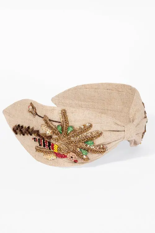 HAIR DRAMA CO Desert Palm Royale Embellished Headband
