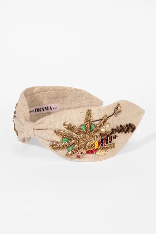 HAIR DRAMA CO. Desert Palm Royale Embellished Headband