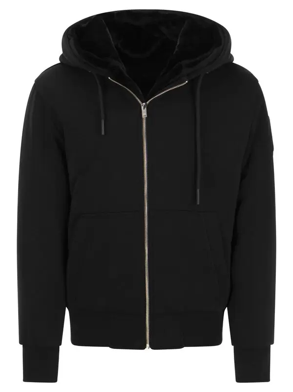 Moose Knuckles Classic Bunny Faux Fur Lined Hoodie - Black