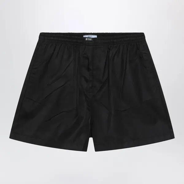 Prada Re-nylon Wide Leg Shorts - Black