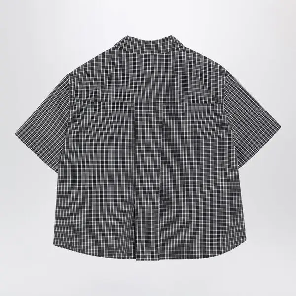 Loewe Trapeze Checked Technical Cotton Shirt - Black