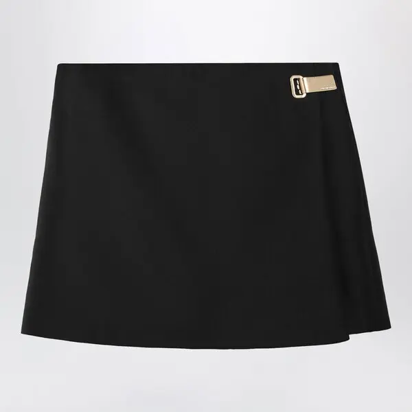 Balenciaga Wool And Silk Mini Skirt - Black