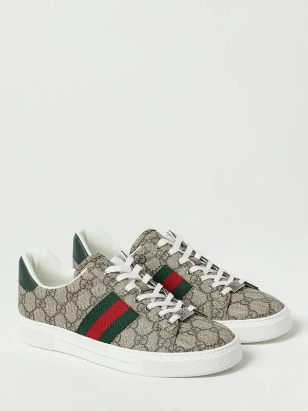 Gucci Sneakers With Signature Web Stripe - Cream