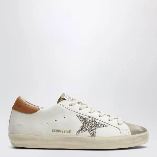 GOLDEN GOOSE Super-star Sneakers With Glitter Star Detail - White