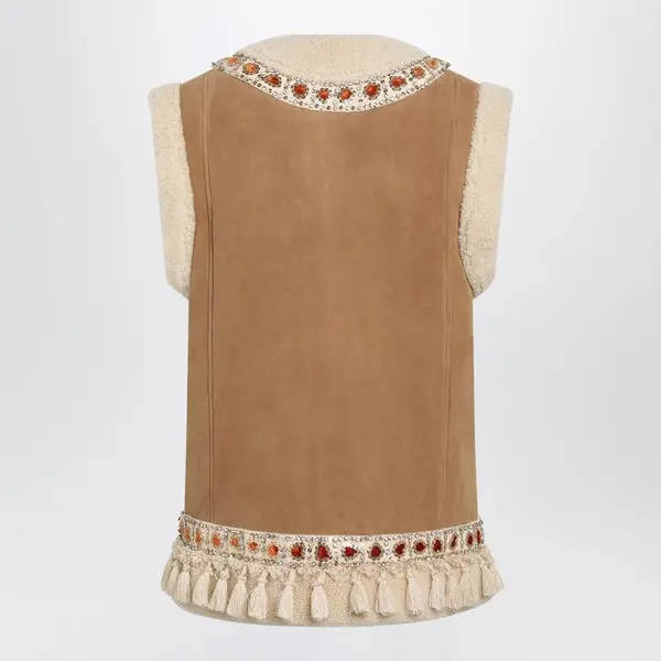 Valentino Garavani Shearling And Suede Vest
