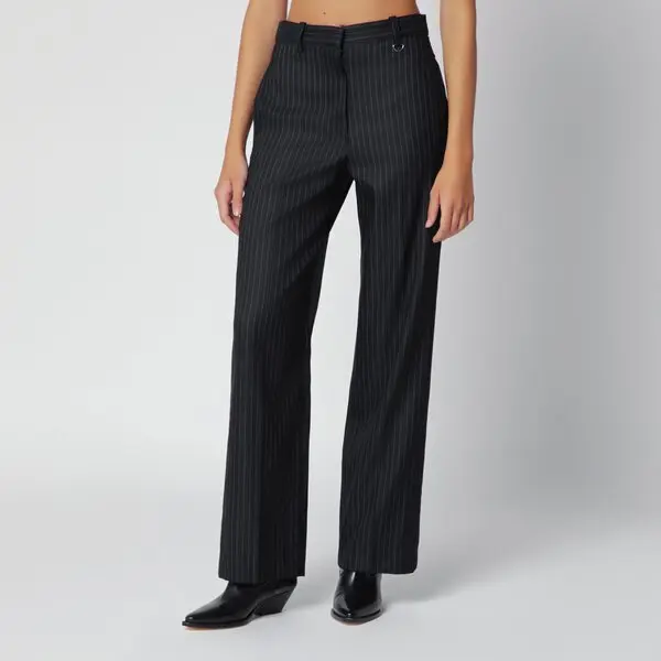 Isabel Marant Étoile Pinstripe Wool-blend Trousers - Black