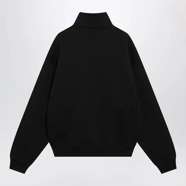 Jacquemus Zip-neck Sweatshirt With Gros Grain Logo