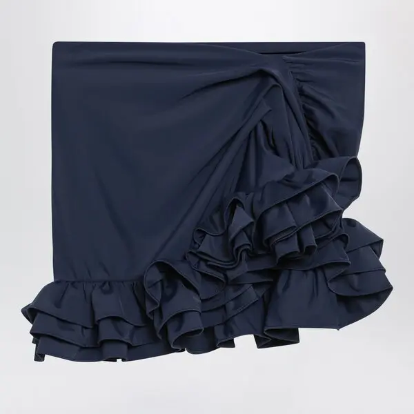 Jacquemus Playa Mini Skirt In Swimsuit Jersey Navy - Blue