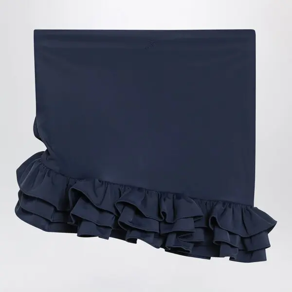 Jacquemus Playa Mini Skirt In Navy Swimsuit Jersey