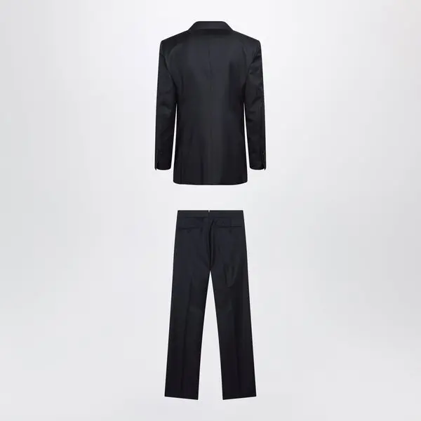 TOM FORD Navy Double-breasted Wool Suit