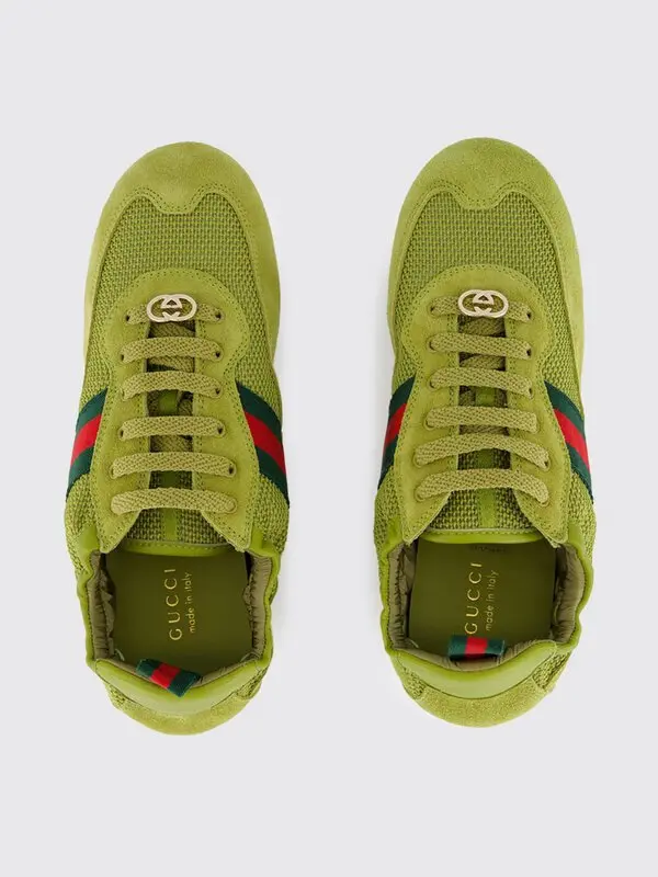 Gucci Mesh/suede Sneakers - Green