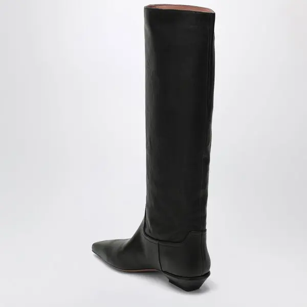 Paris Texas Bettina Boot 25 Calfskin Leather Boots - Black