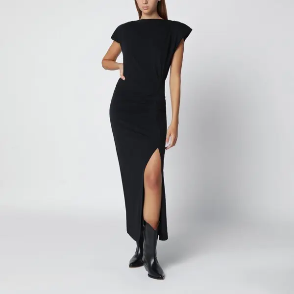Isabel Marant Étoile Nadela Draped Jersey Dress - Black