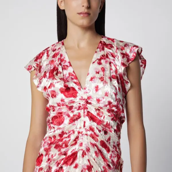 Isabel Marant Étoile Lyndsay Dress In Printed Silk Devore Georgette - Multicolor