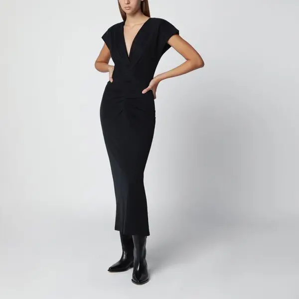 Isabel Marant Étoile Nadra Wrap Dress In Jersey - Black