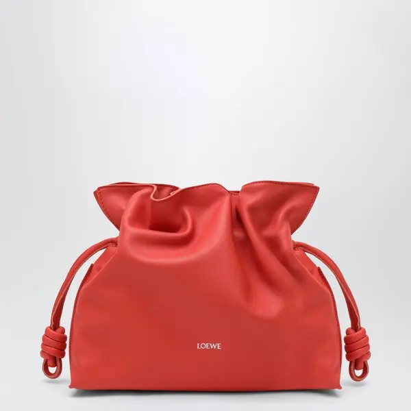 Loewe Medium Flamenco Clutch Bag In Nappa Leather - Orange