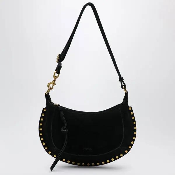 Isabel Marant Étoile Oskan Moon Shoulder Bag In Suede - Black