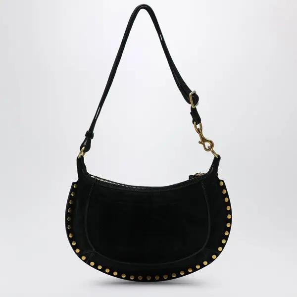 Isabel Marant Étoile Oskan Moon Shoulder Bag In Suede - Black