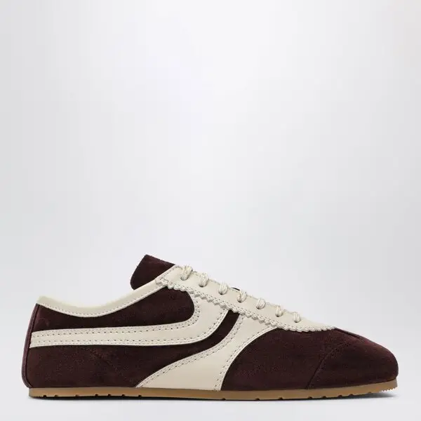 Dries Van Noten Dark /beige Suede Sneakers - Purple