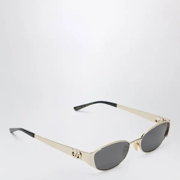 Gucci Gold-tone Metal Oval Sunglasses