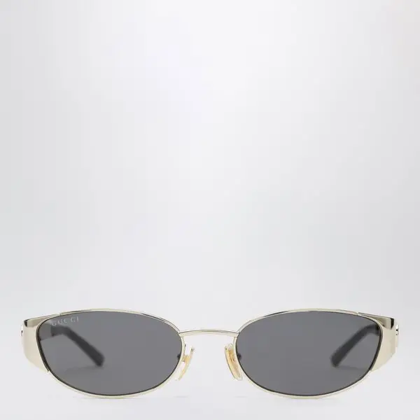 Gucci Gold-tone Metal Oval Sunglasses - Silver