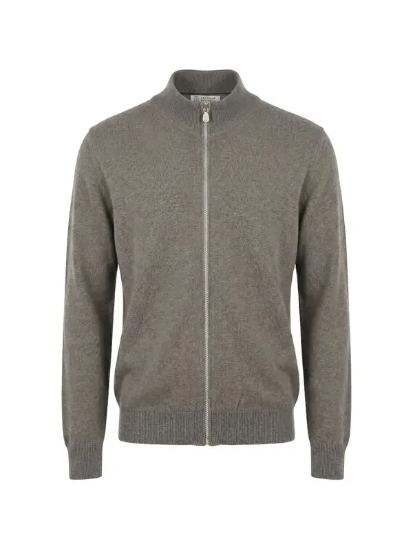 Brunello Cucinelli Cashmere Zipped Cardigan - Multicolor
