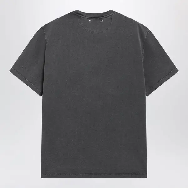 GOLDEN GOOSE Anthracite Grey Vintage-effect T-shirt - Gray