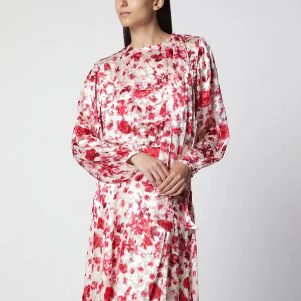 Isabel Marant Étoile Firma Blouse In Printed Silk Devoré Georgette - Multicolor