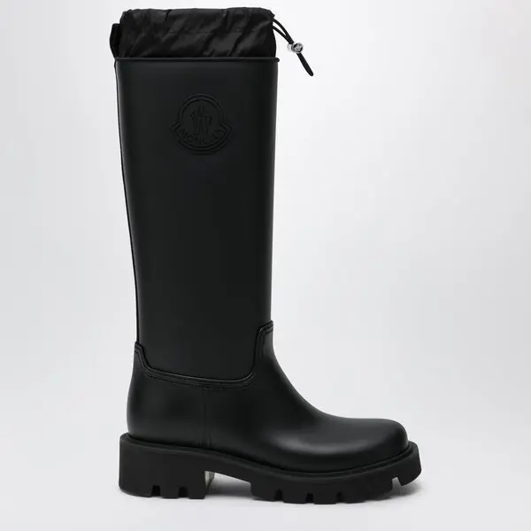 Moncler Kickstream High Rain Boots In Pvc - Black