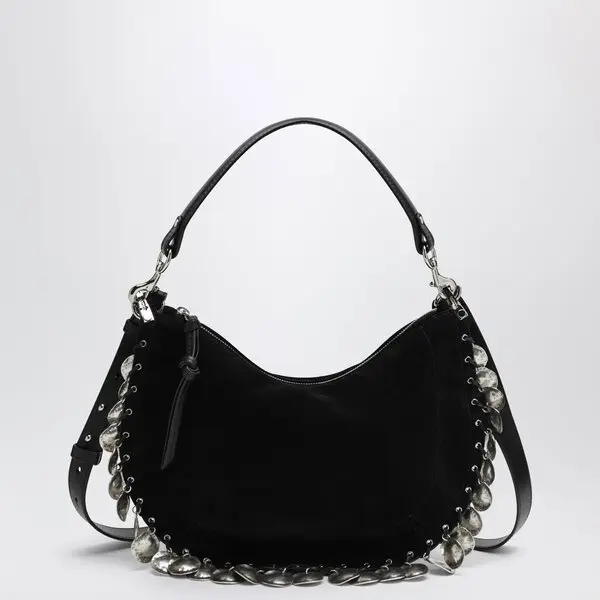 Isabel Marant Étoile Oskan Soft Zipped Bag In Suede With Medals - Black